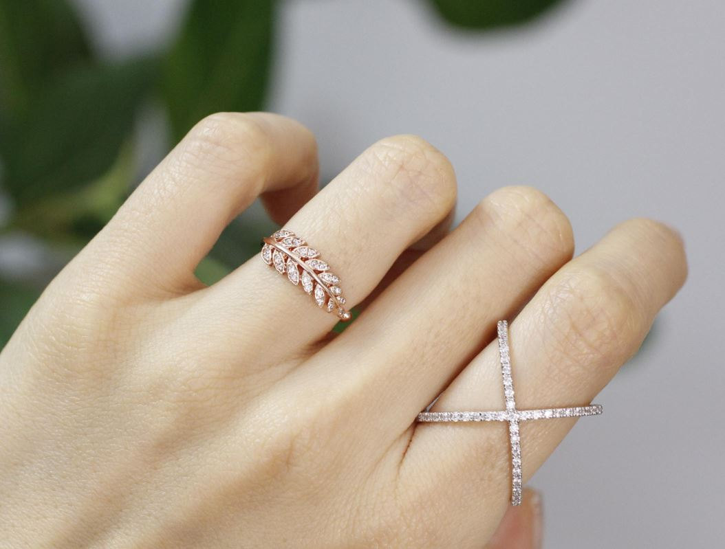 Wide X Band Infinity Ring Detailed With Cz In 4 Colors- Adjustable Ring ...